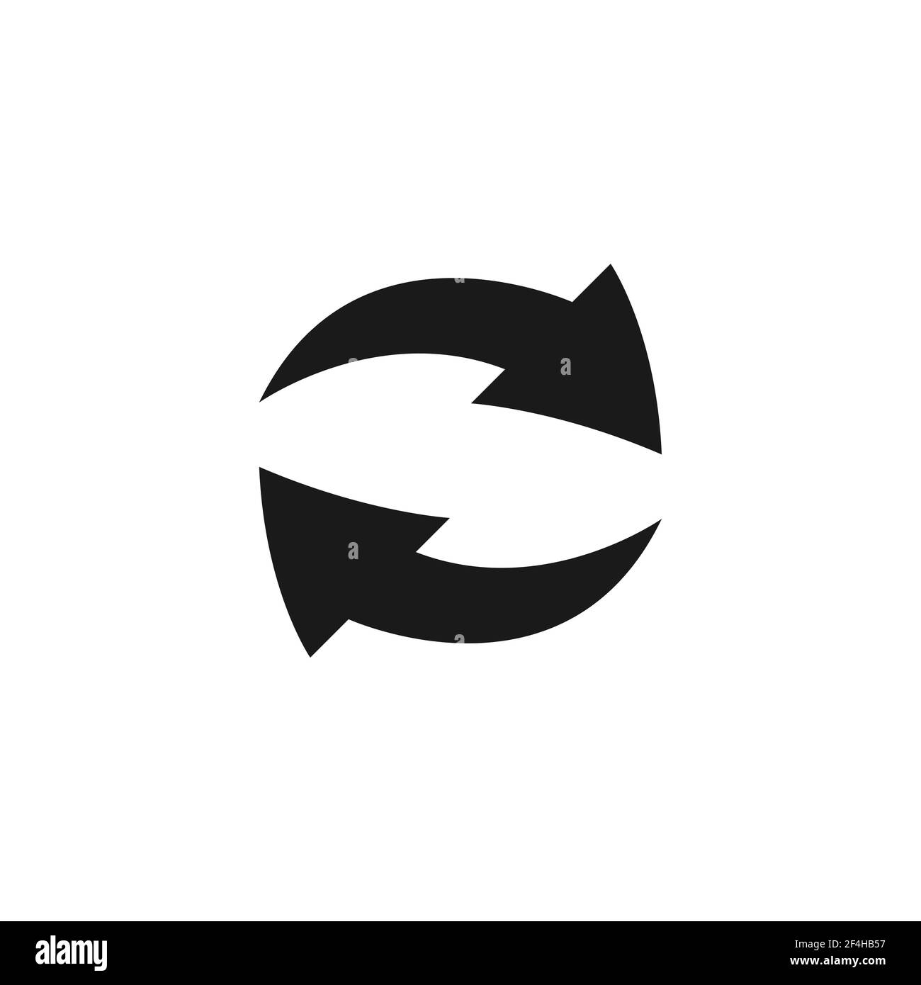 Vector icon of two arrows. Flat design. Update, reboot Stock Vector ...