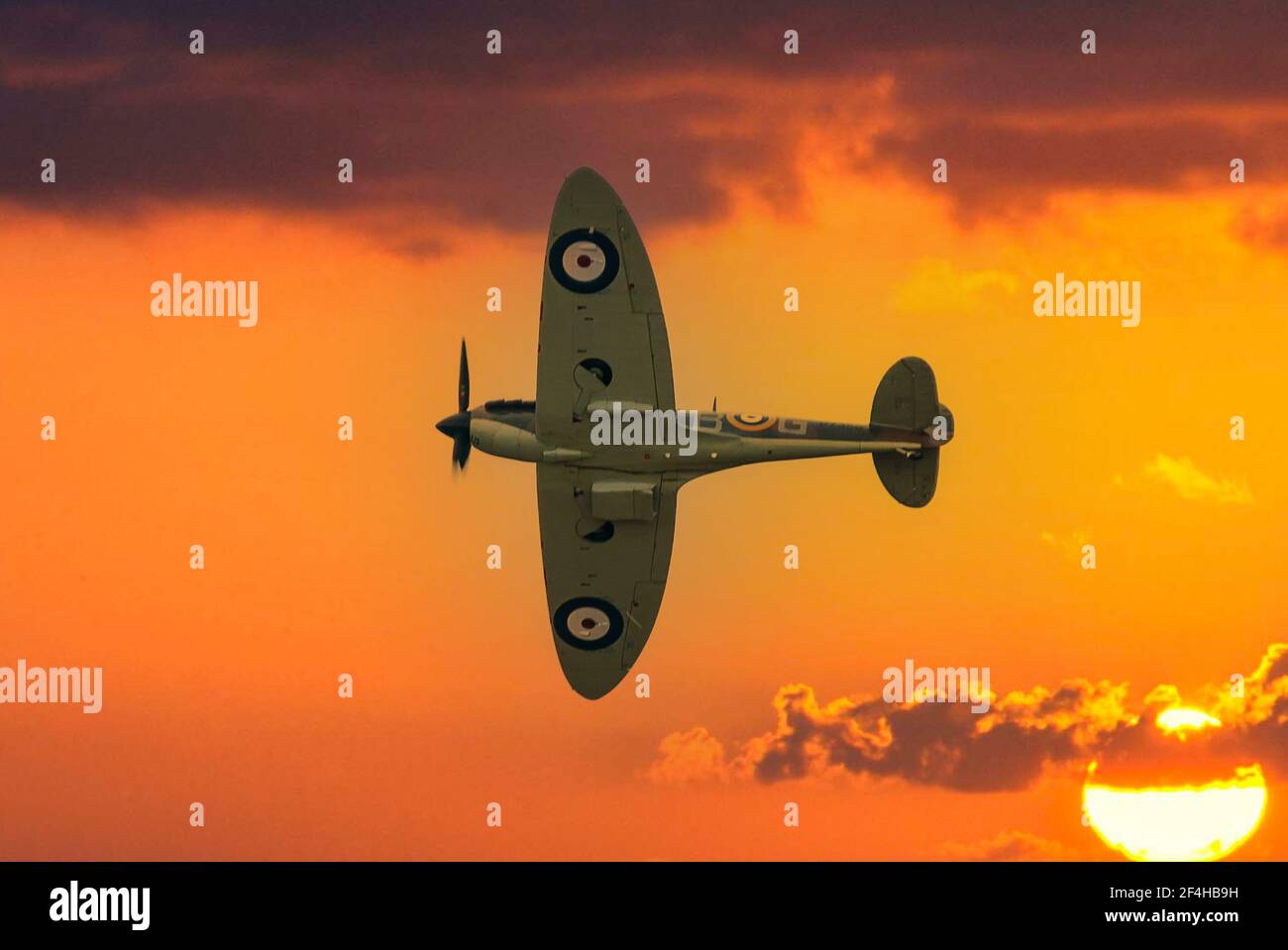 Supermarine spitfire against sky hi-res stock photography and images ...