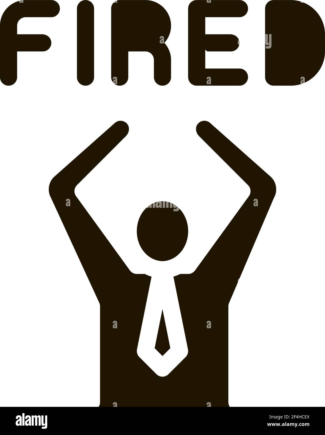 Fired Human Icon Vector Glyph Illustration Stock Vector Image & Art - Alamy