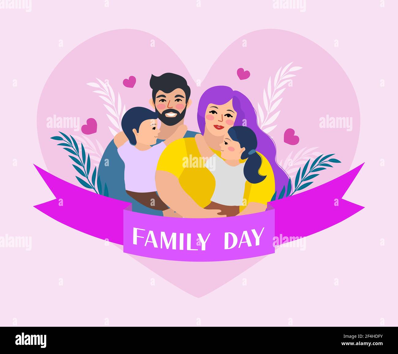 Family day. Happy international day of families. Cute couple with ...