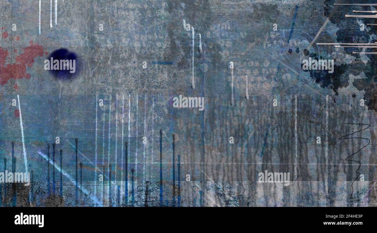 Modern abstract in azure tints. 3D rendering Stock Photo - Alamy