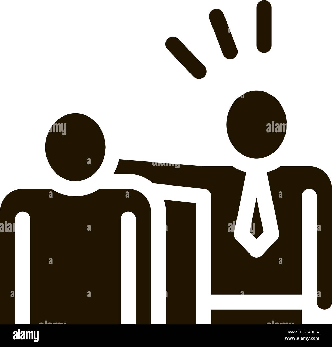 Man Pat Shoulder Icon Vector Glyph Illustration Stock Vector Image ...