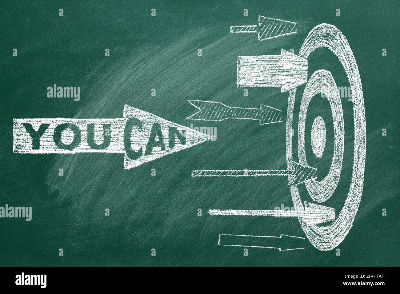 Many arrows missed hitting target mark. Shot miss. One arrow with ...