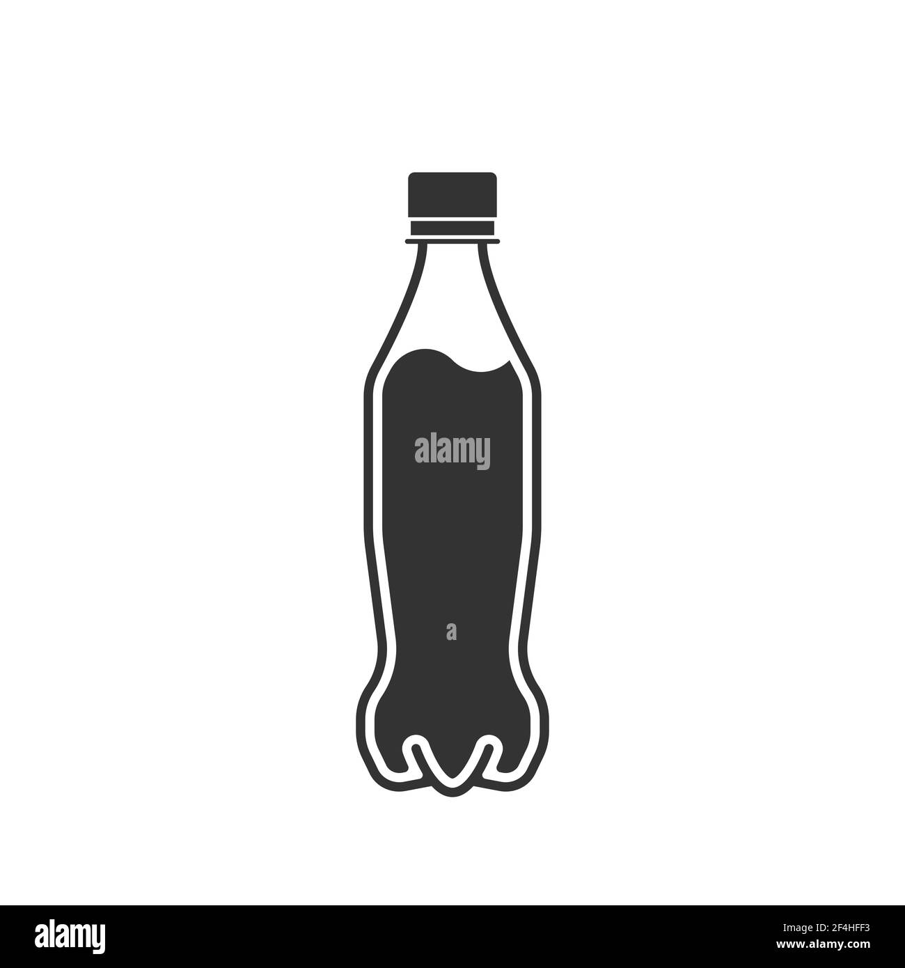 Realistic vector icon of a transparent plastic water bottle Stock ...