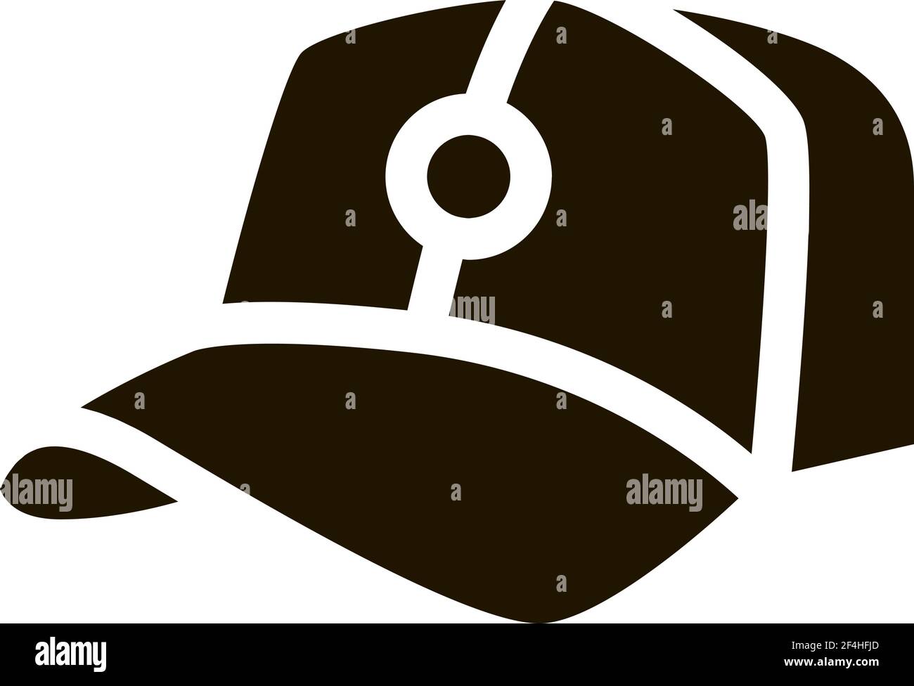 Baseball Cap Hat Icon Vector Glyph Illustration Stock Vector Image ...