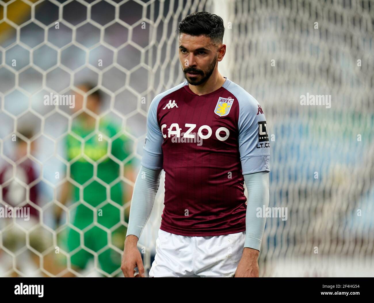 Aston Villa's Morgan Sanson during the Premier League match at Villa ...