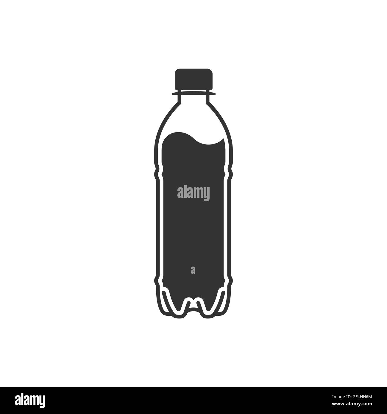 Realistic vector icon of a transparent plastic water bottle Stock ...