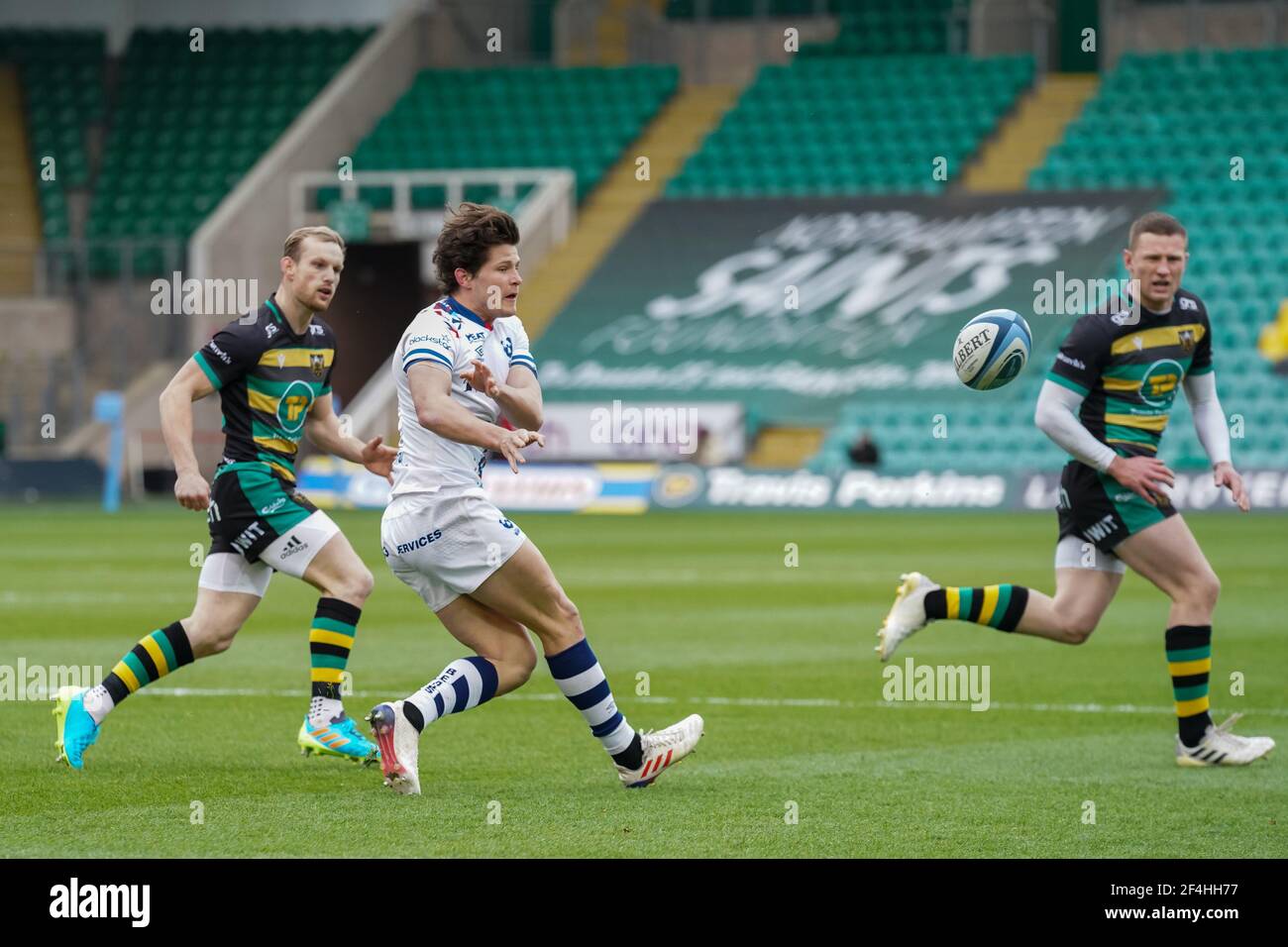 Northampton, UK. 21st Mar, 2021. Piers O'Conor #13 of Bristol Rugby ...