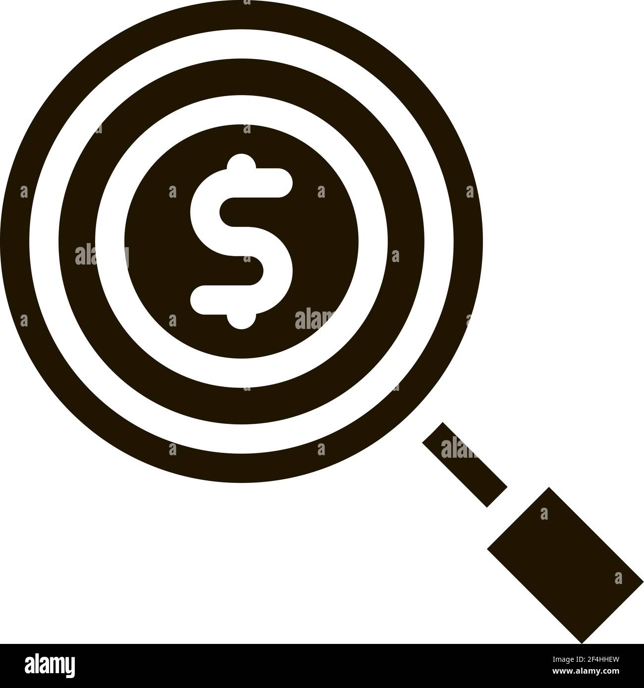 Magnifier Money Icon Vector Glyph Illustration Stock Vector Image & Art ...