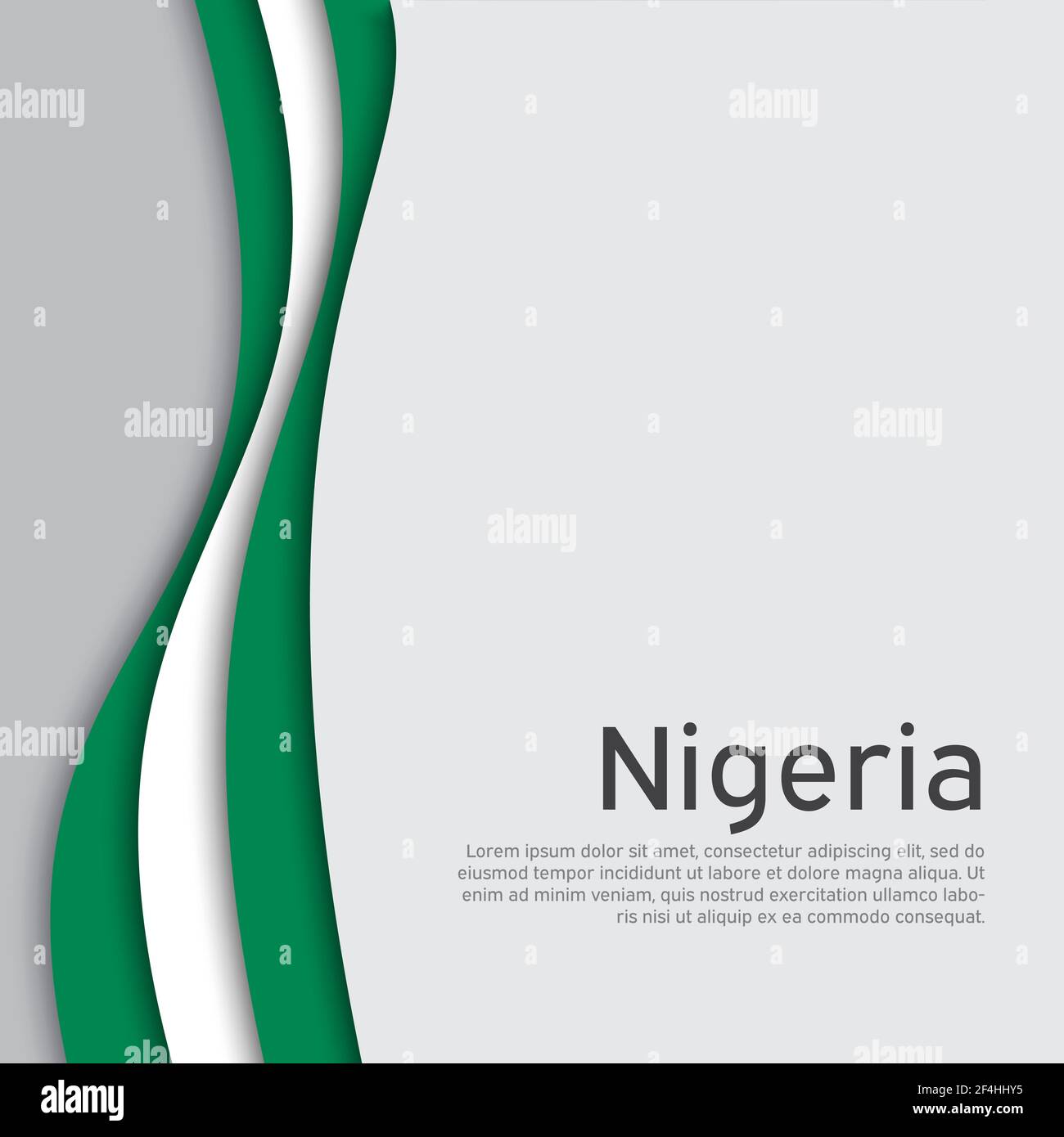 Abstract waving nigeria flag. Creative background in nigeria flag ...