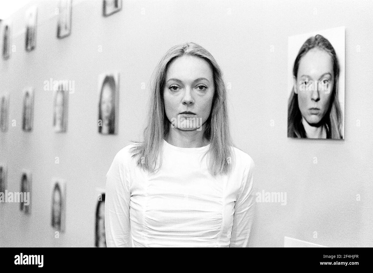 Monika Duda with her self portaits MAY 2000at the Royal College of Art ...