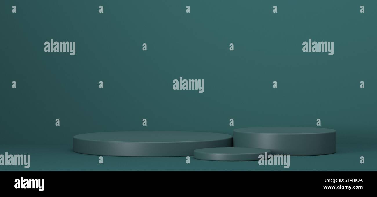 Mock up winner podium for product presentation 3D render illustration ...