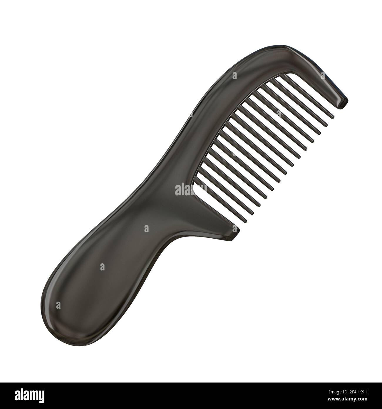 Black comb 3D render illustration isolated on white background Stock ...