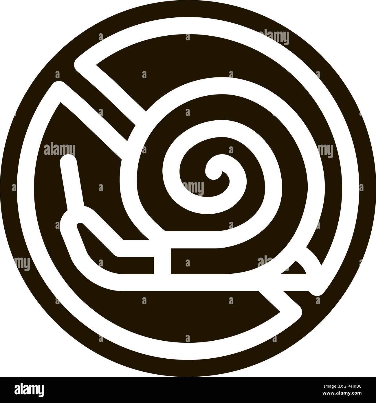 Crossed Snail Icon Vector Glyph Illustration Stock Vector Image & Art ...