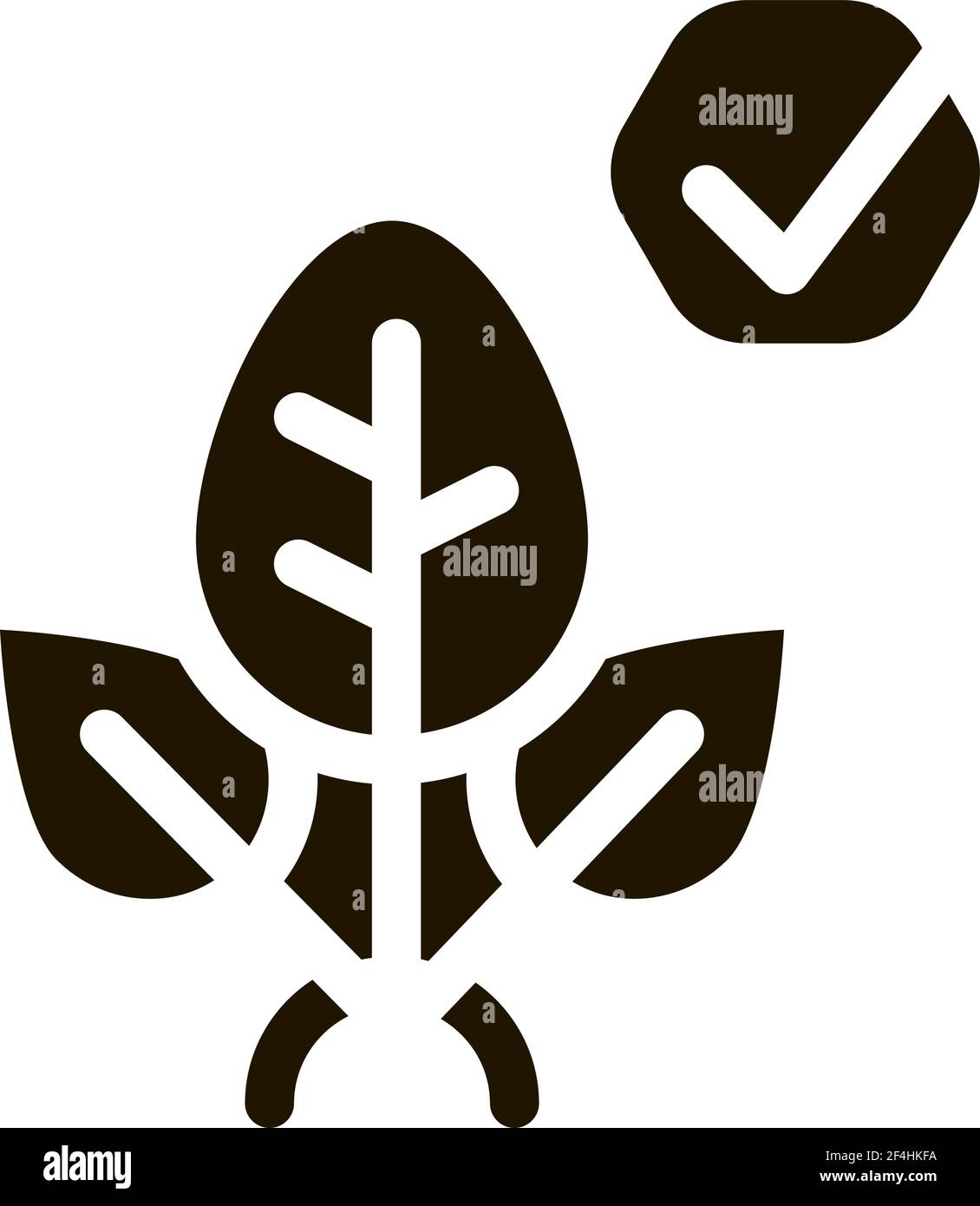 Plant Access Mark Icon Vector Glyph Illustration Stock Vector Image ...