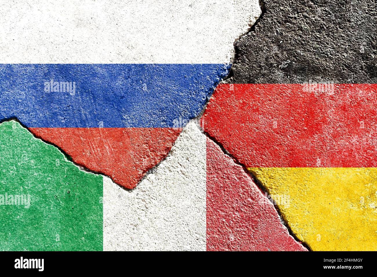 An illustration indicating the political conflict between Russia-Italy ...