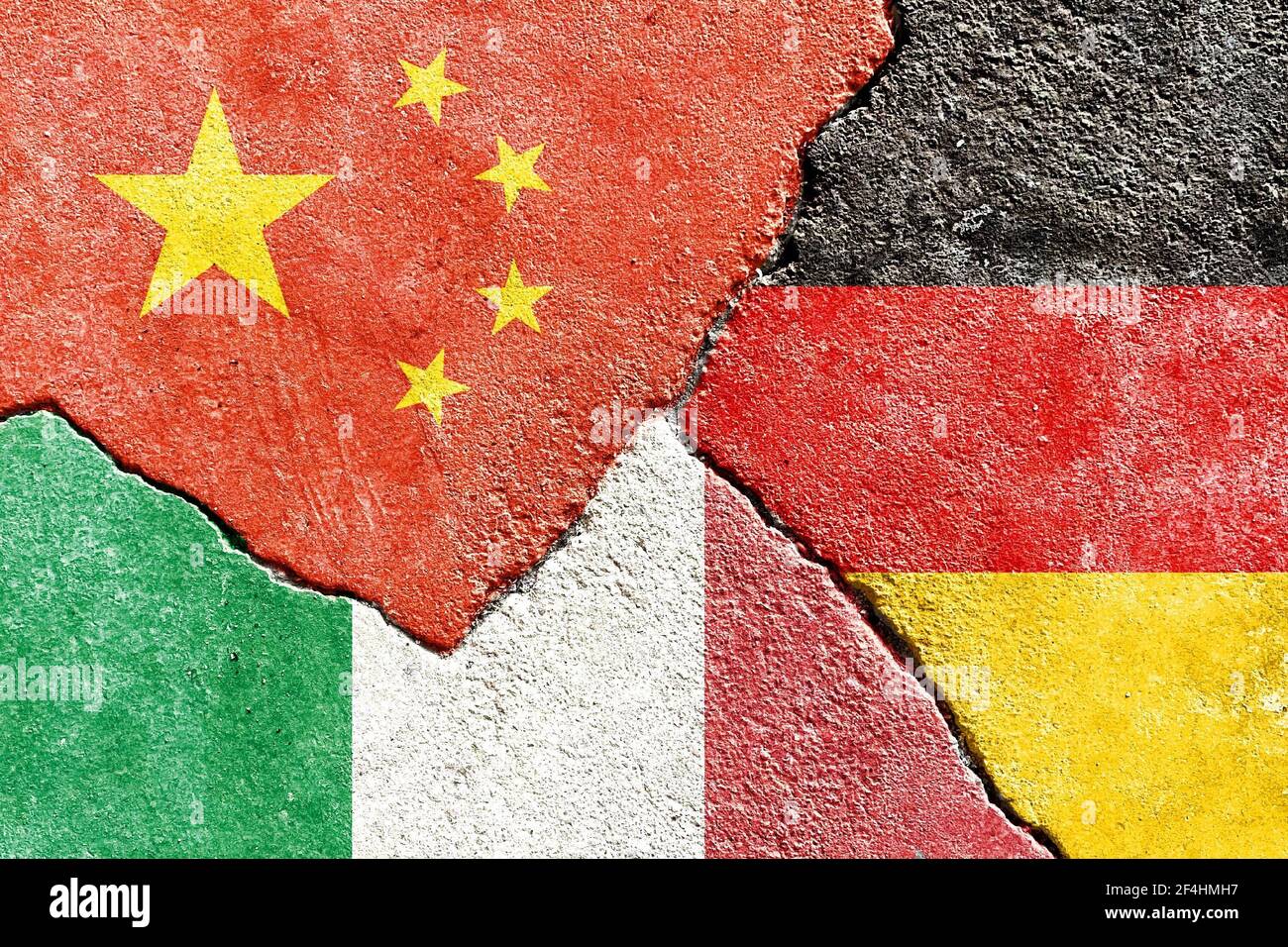 An illustration indicating the political conflict between China-Italy ...