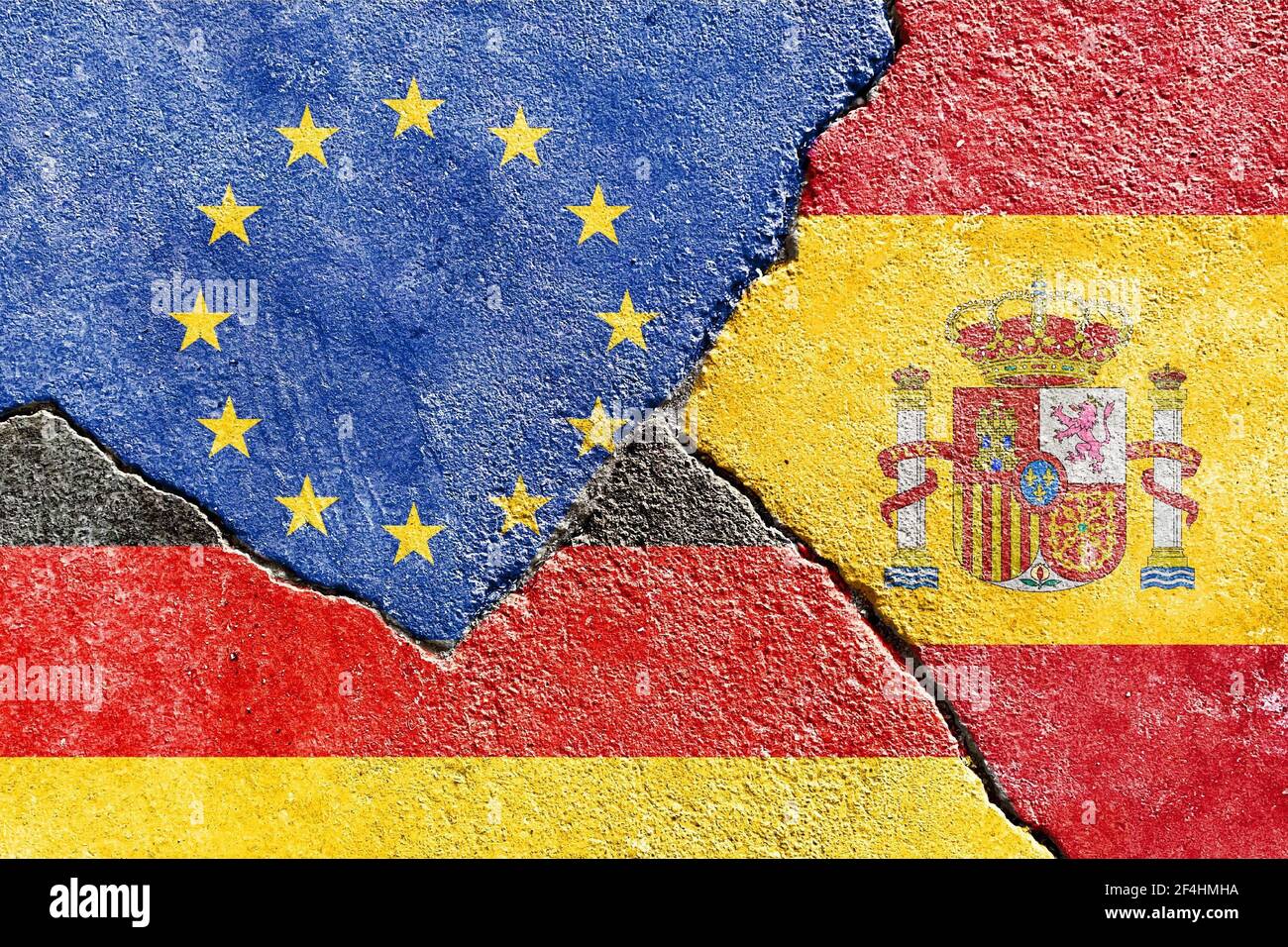 An illustration indicating the political conflict between EU-Germany ...