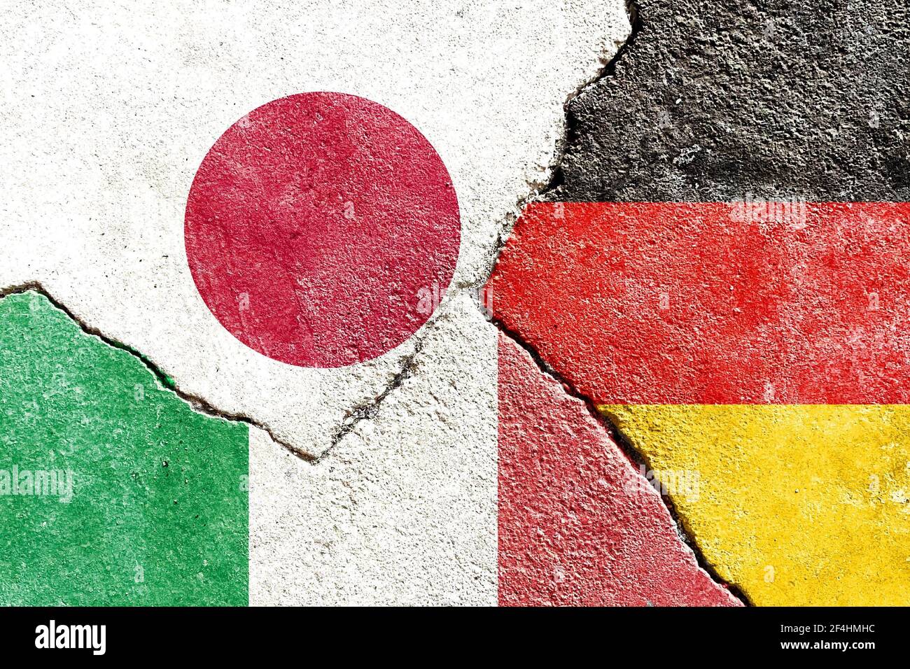 An illustration indicating the political conflict between Japan-Italy ...