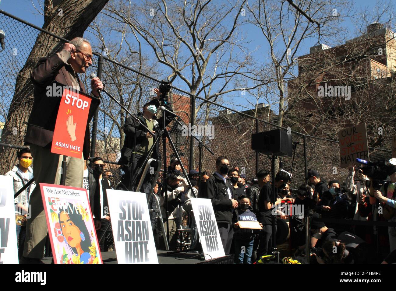 March 21, 2021, New York, New York, USA: New York - Stop the Hate rally ...