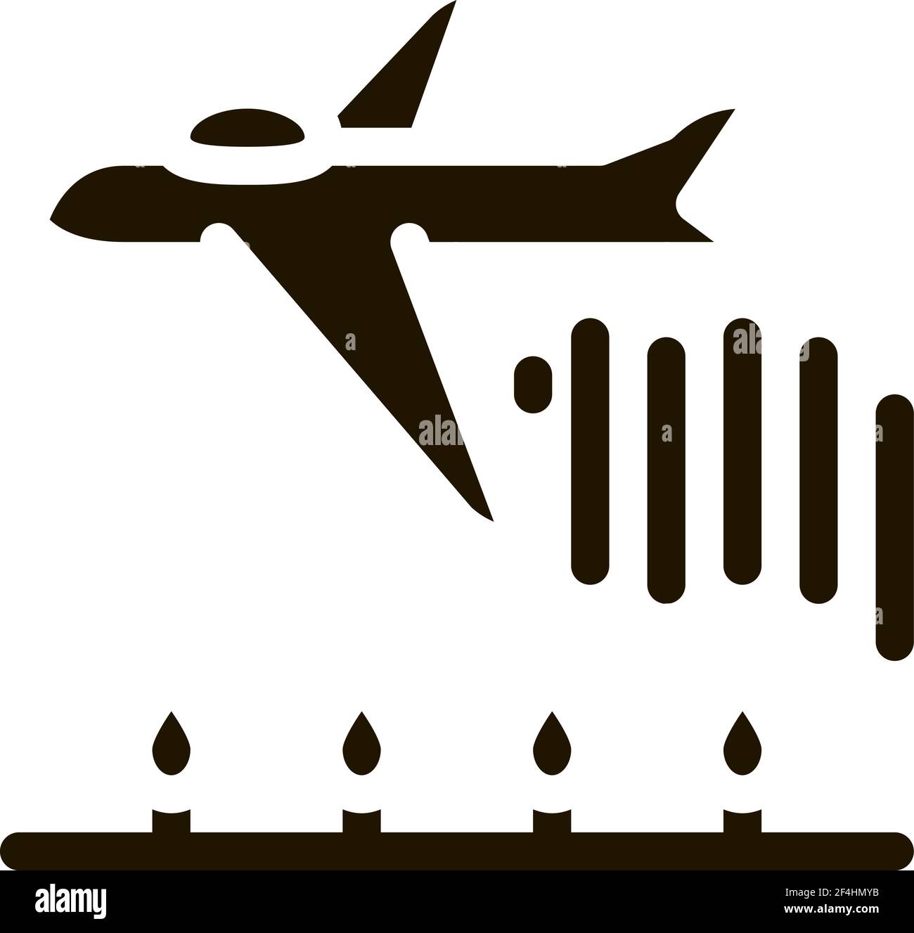 Plane Spraying Icon Vector Glyph Illustration Stock Vector Image & Art ...