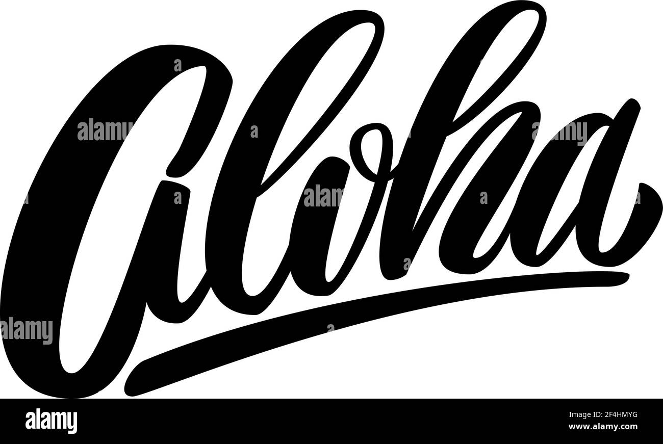 Vector illustration of aloha word hi-res stock photography and images ...