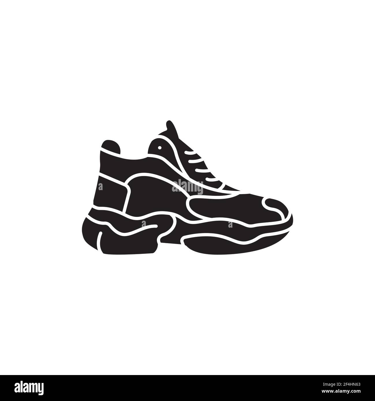 Sneakers black glyph icon. Pictogram for web page, mobile app, promo ...
