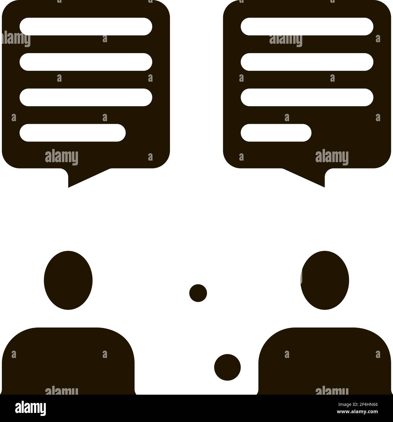 Interview Discuss Icon Vector Glyph Illustration Stock Vector Image ...