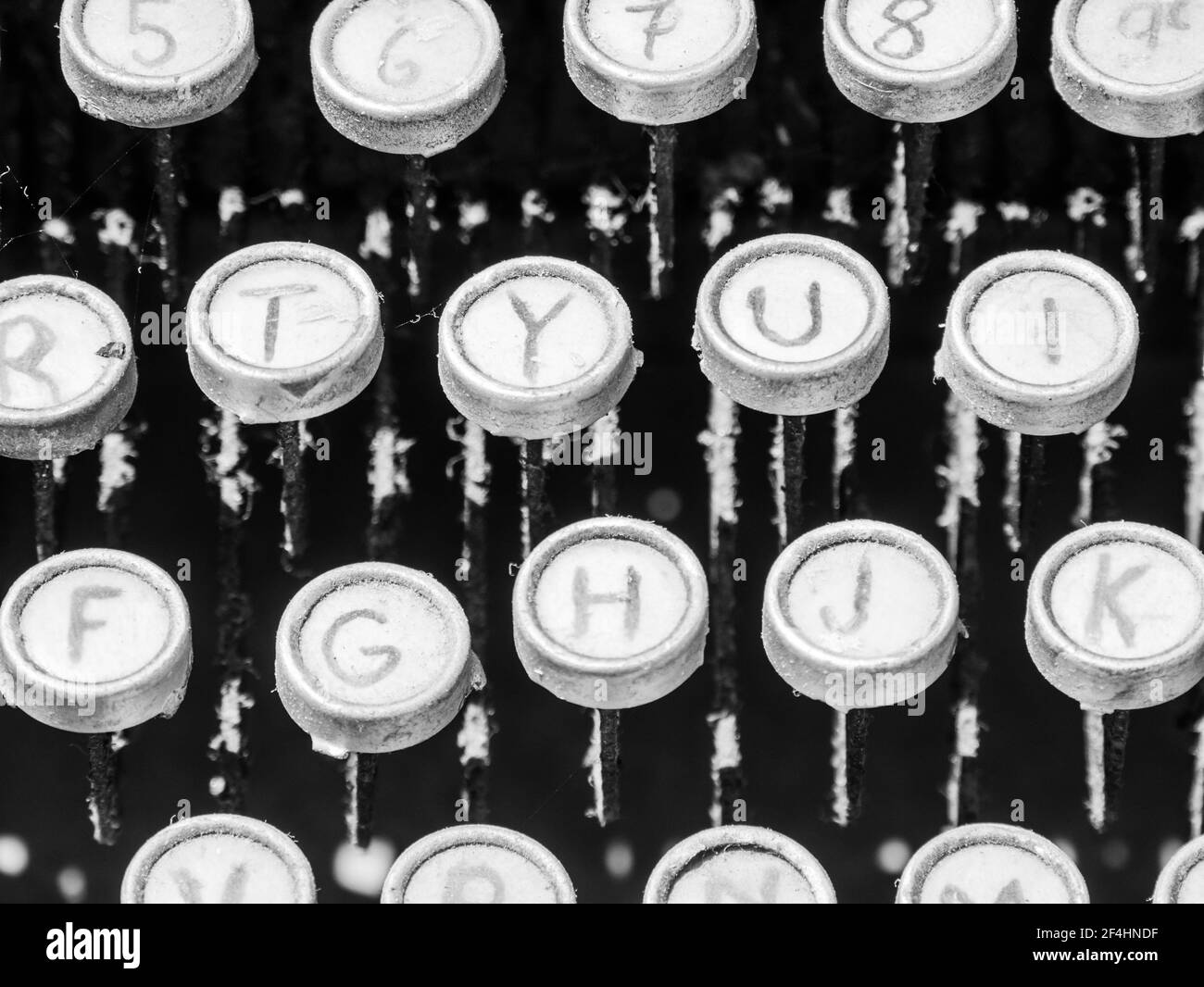 Typewriter font Black and White Stock Photos & Images - Alamy