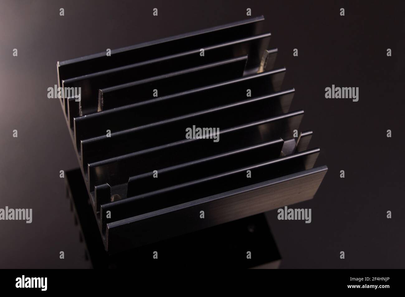 Black heatsink for high power electronics cooling made from aluminium ...