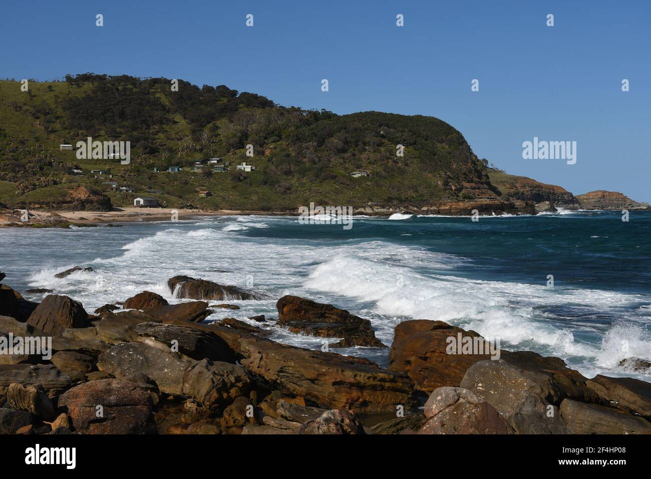 A breathtaking view of the rocky shore of Royal National Park, Figure 8 ...