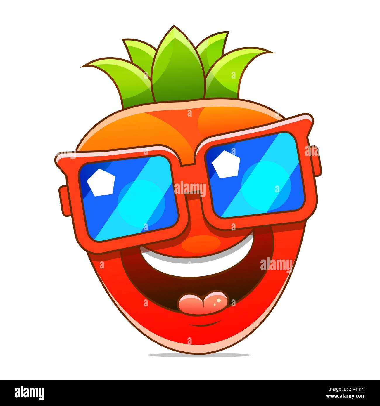 Strawberry colorful logo. Strawberry cartoon style symbol. Isolated on ...