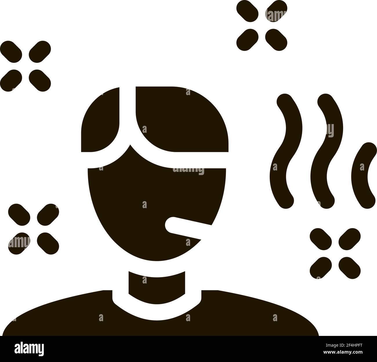 Illness Man Icon Vector Glyph Illustration Stock Vector Image & Art - Alamy