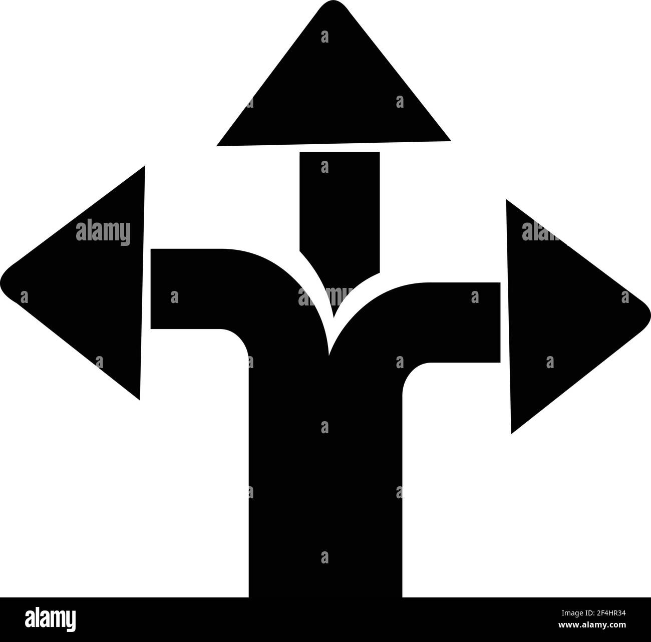 Road sign arrows Black and White Stock Photos & Images - Alamy