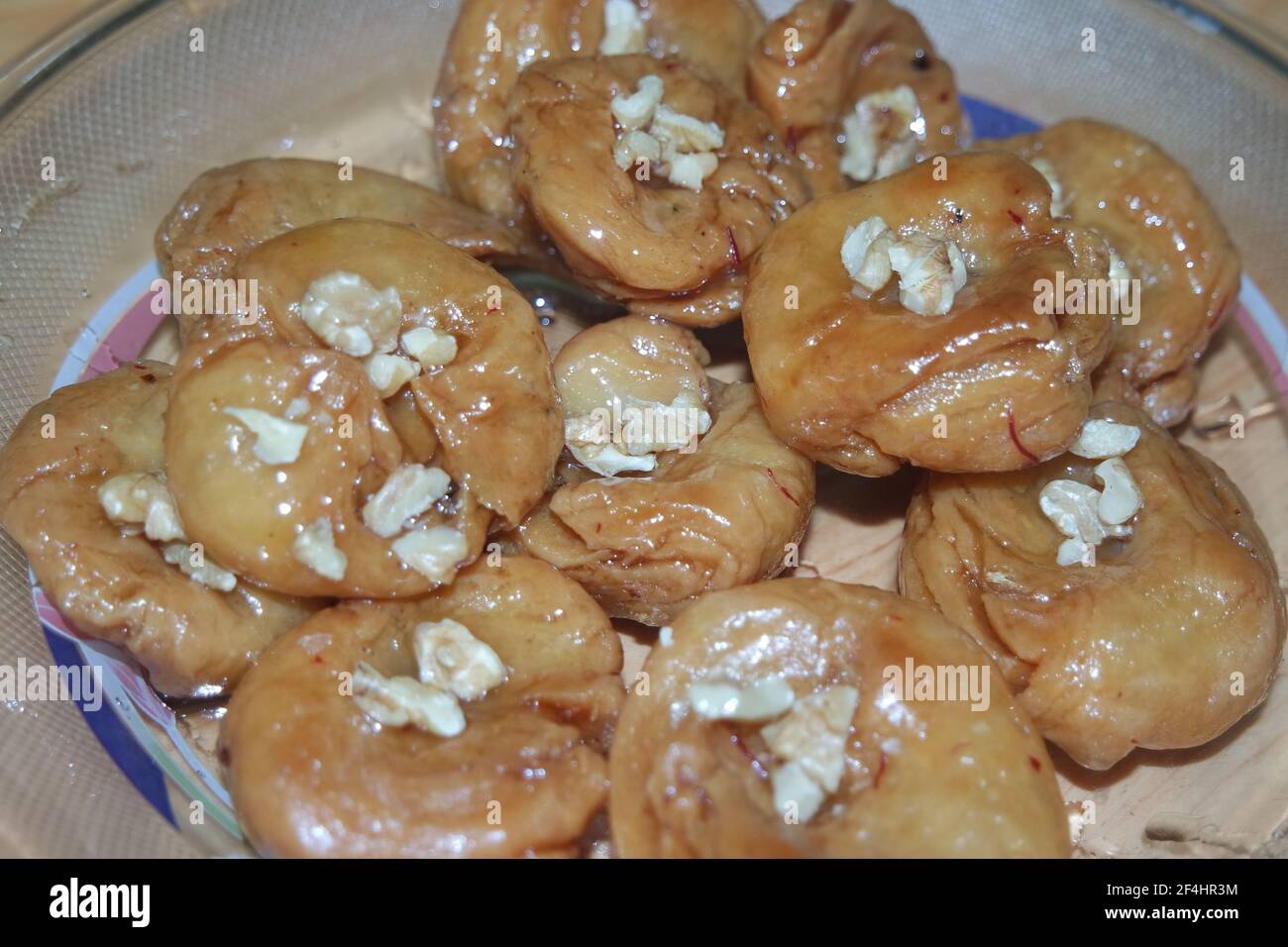 A delicious tasty Asian Balushahi traditional Indian dessert dish ...
