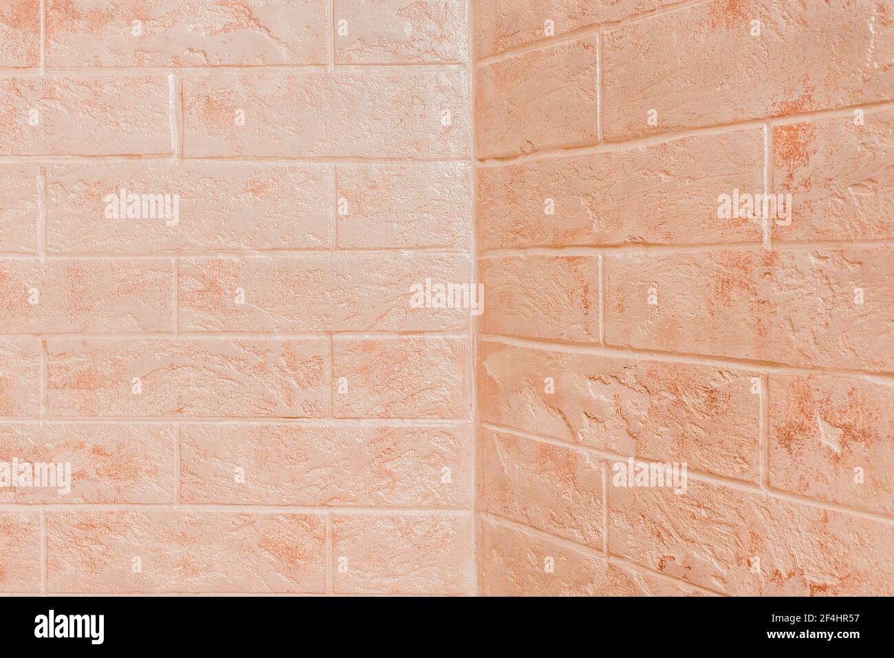 Modern interior with light beige brick wall texture background Stock ...