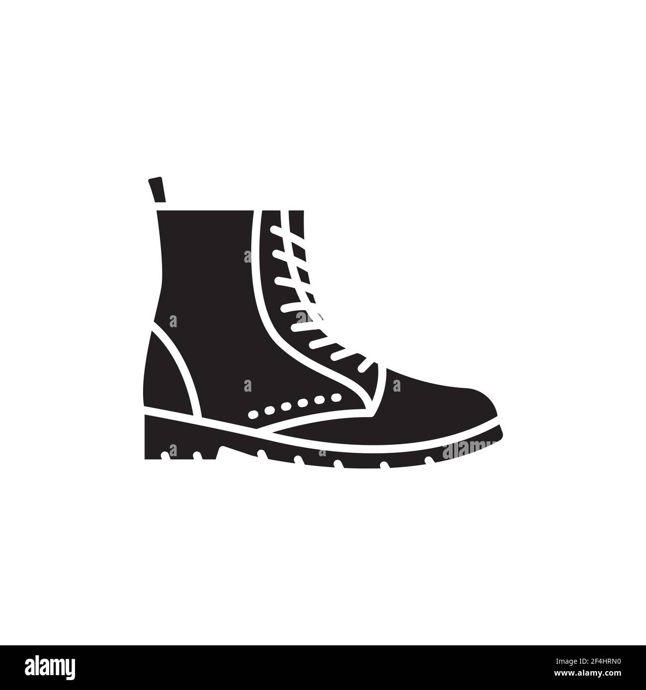 Autumn boot black glyph icon. Pictogram for web page, mobile app, promo ...