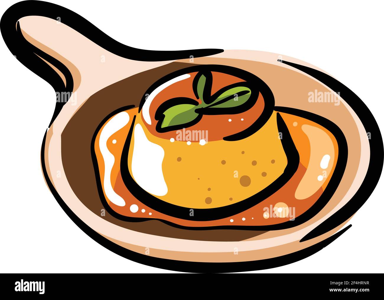 French dessert crème brûlée Stock Vector Images - Alamy