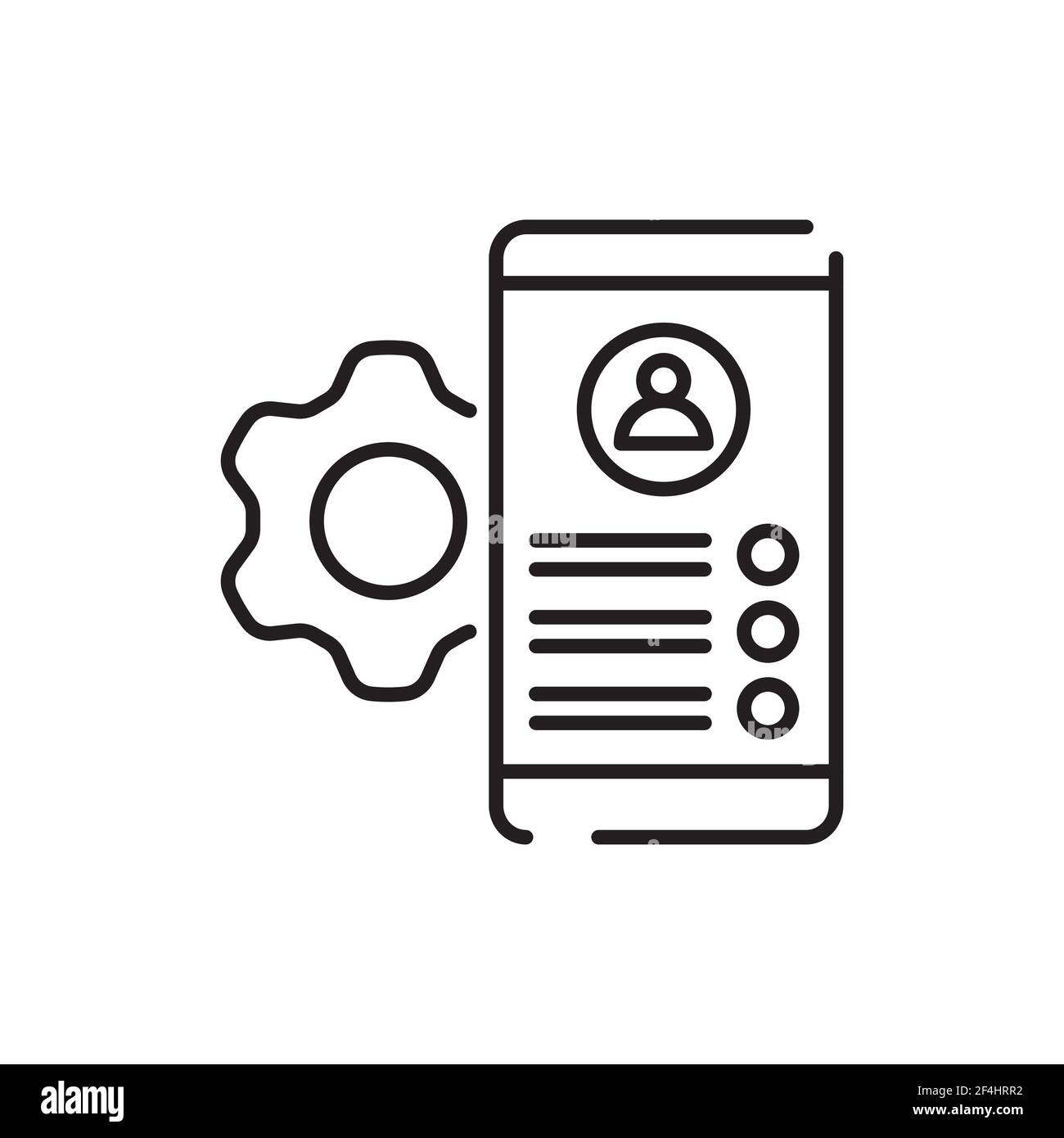 UI UX design black line icon. Pictogram for web page, mobile app, promo ...