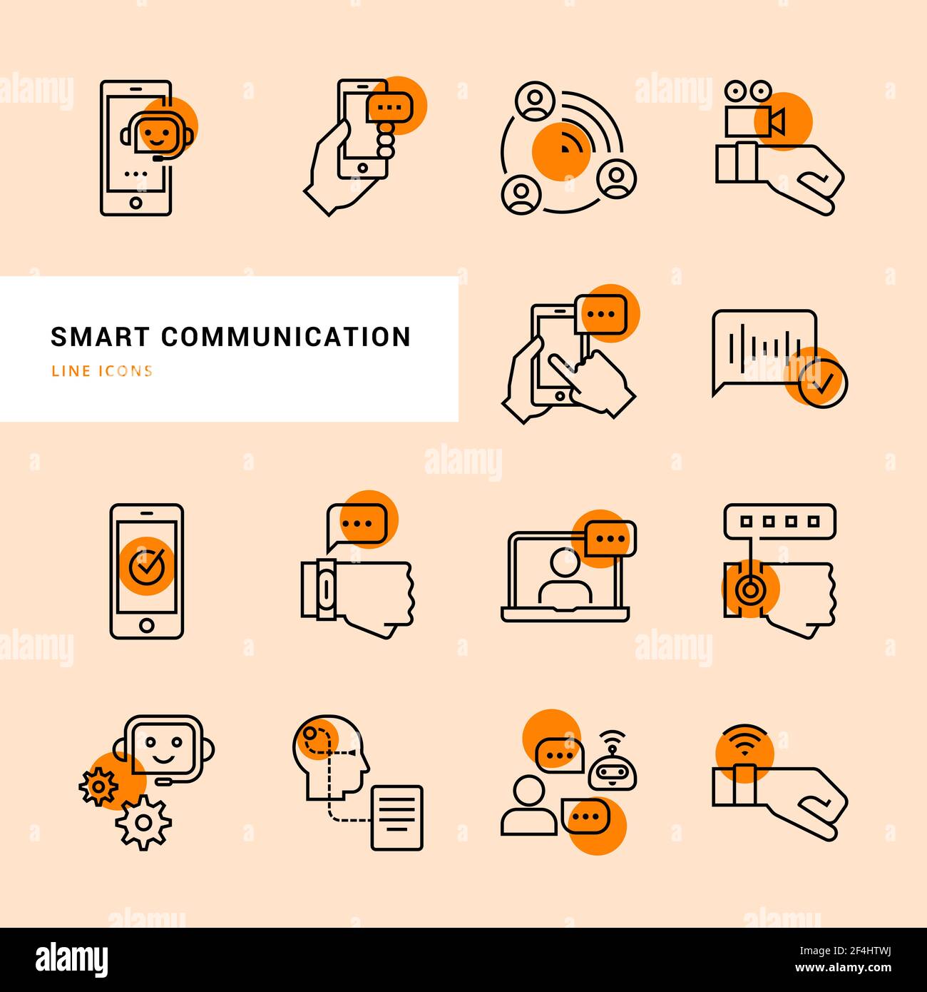 Communication Icons Set Stock Vector Image & Art - Alamy