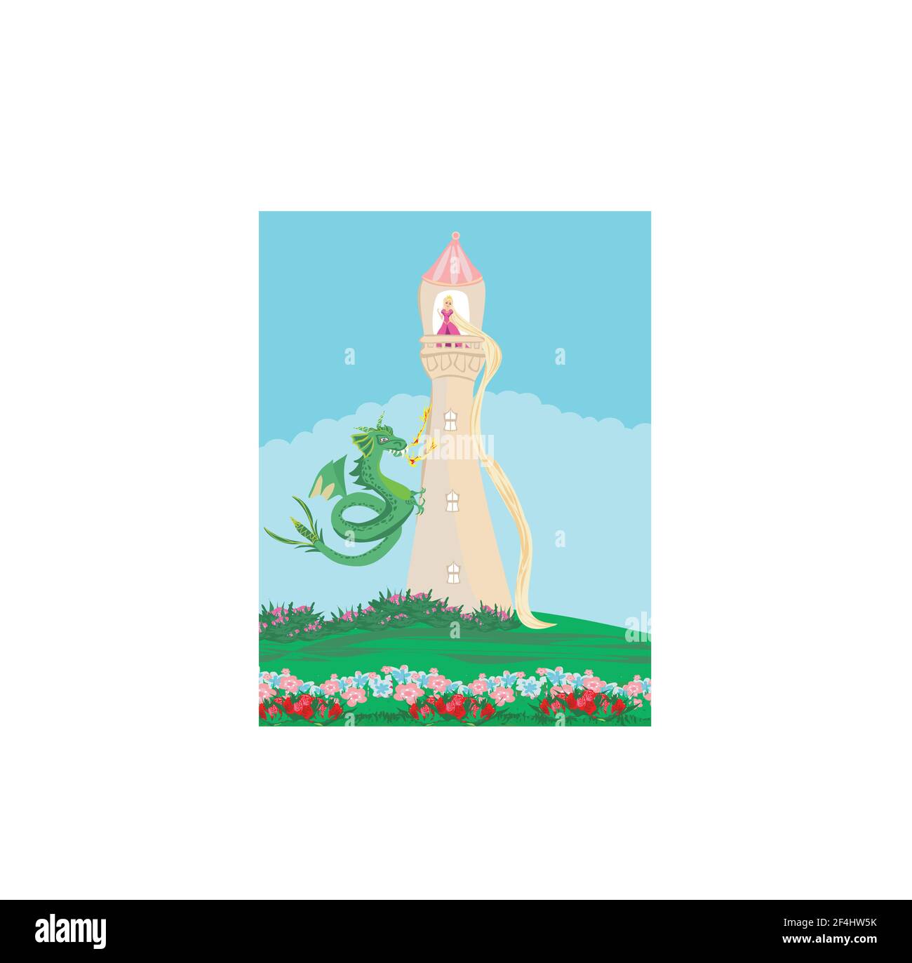 dragon attacks the kingdom Stock Vector Image & Art - Alamy