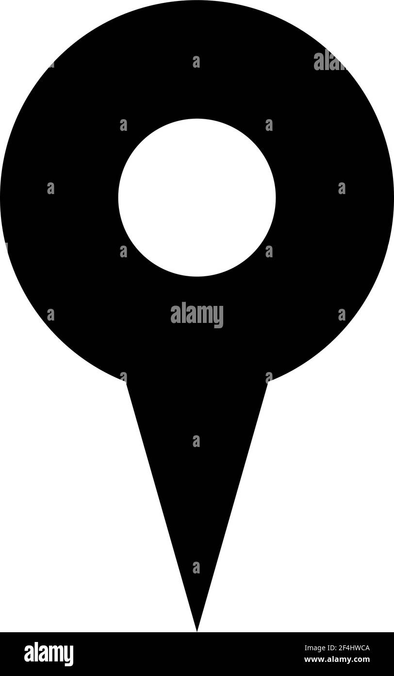 Map icon 3d pin design Black and White Stock Photos & Images - Alamy