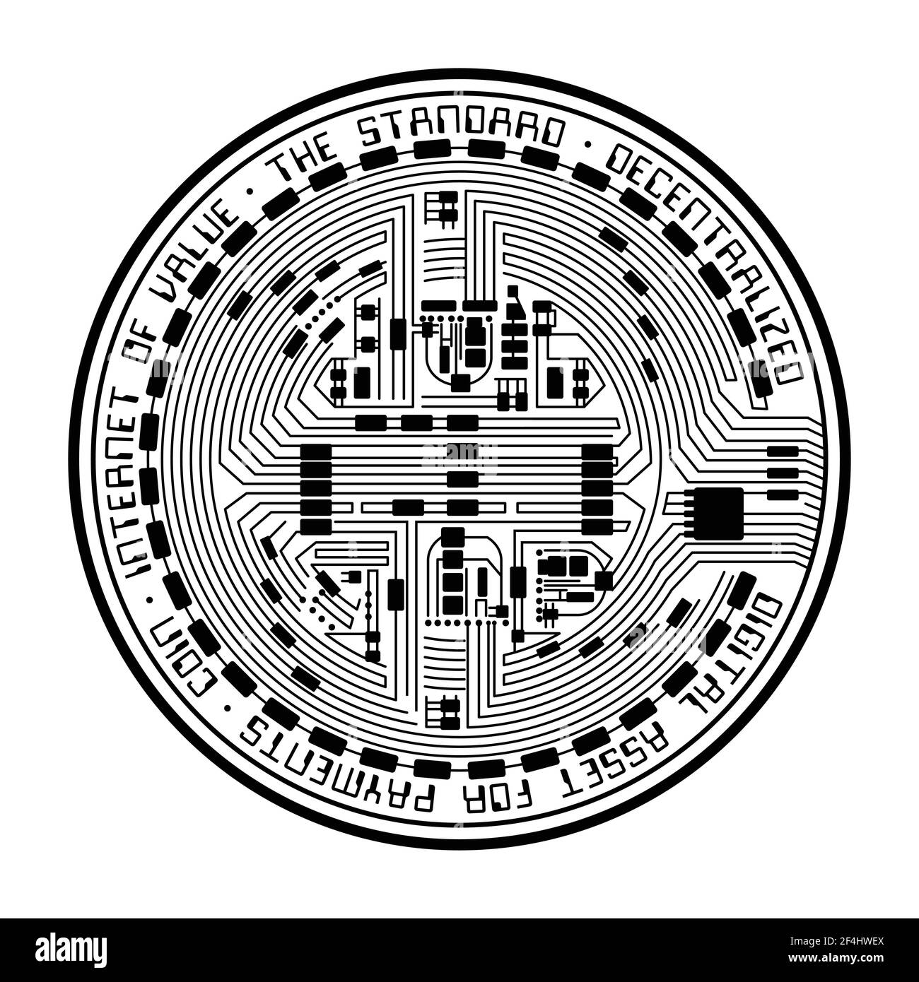 Electronic coin Stock Vector Images - Alamy