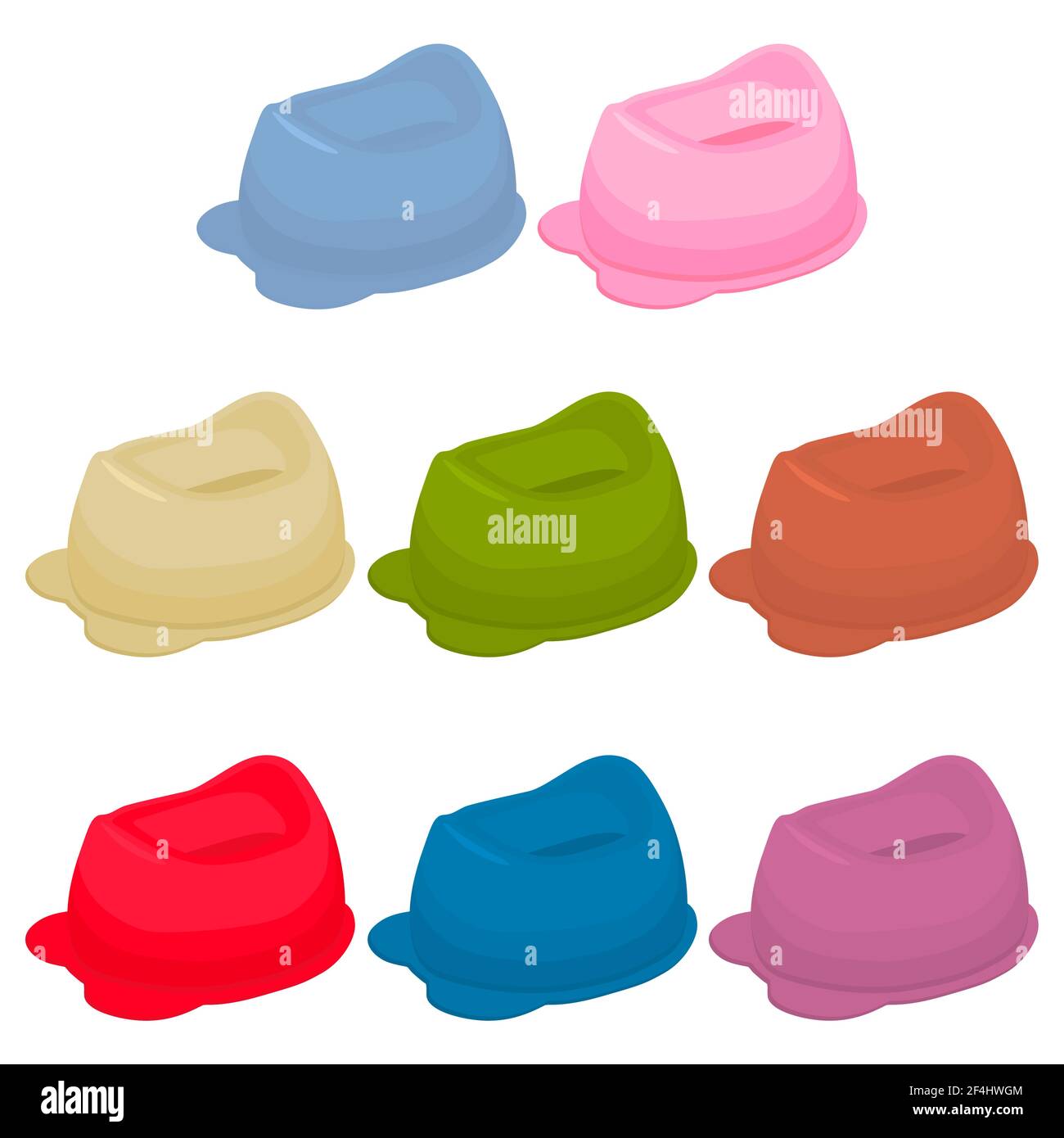 Illustration on theme kit plastic baby pots with comfortable handle ...
