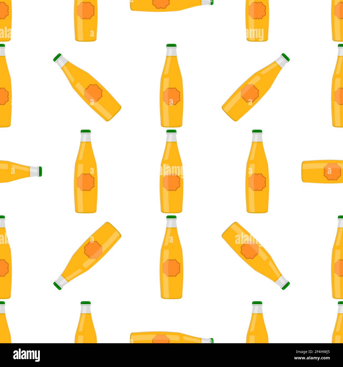Illustration on theme seamless beer glass bottles with lid for brewery ...