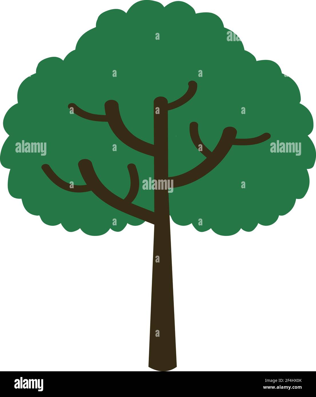 Abstract Tree logo illustration. Isolated vector in white background ...
