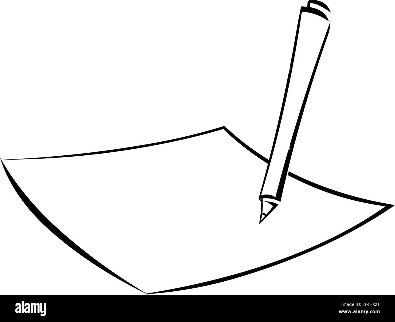Notes icon, Writing, Pen and Paper, Signing business document ...