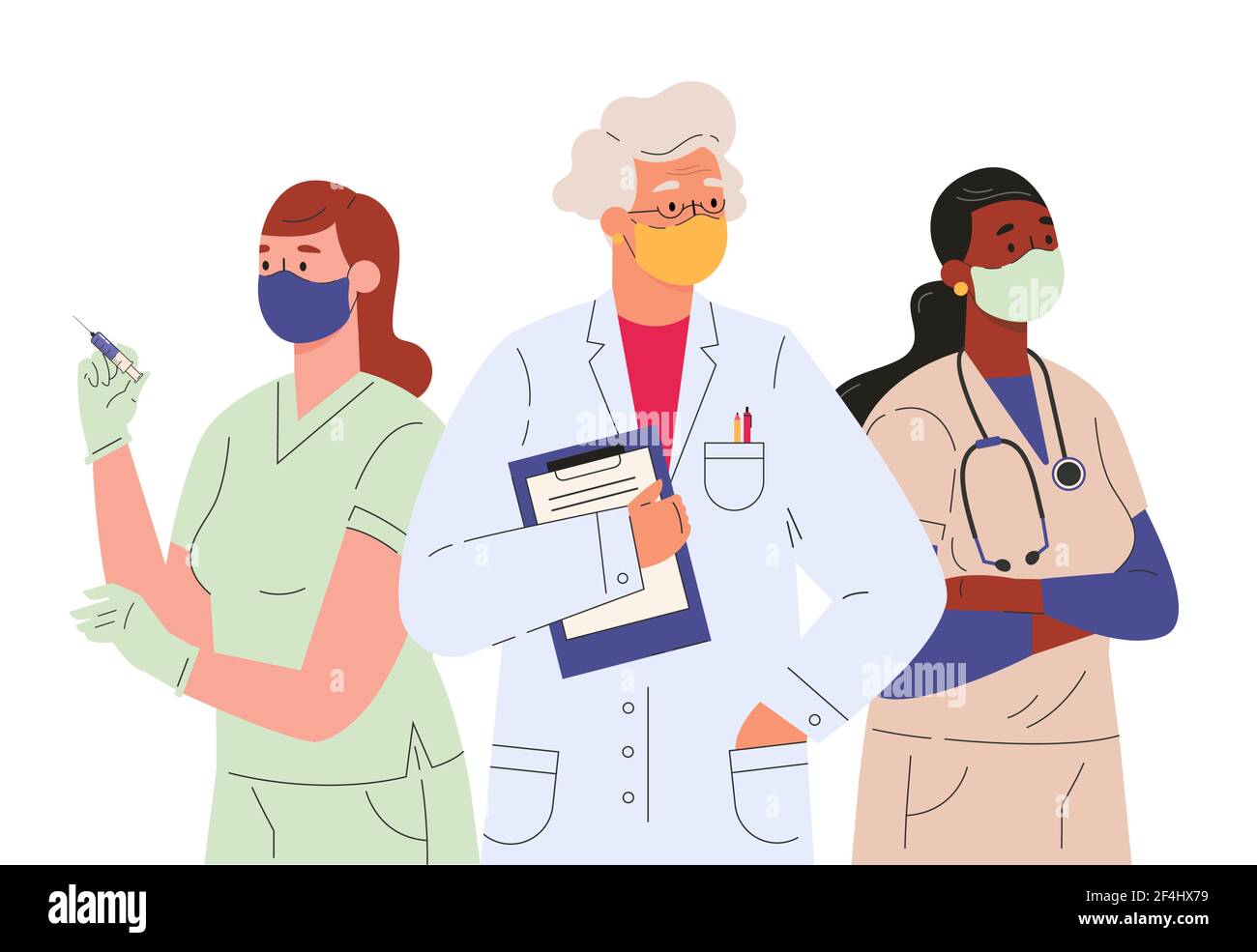 Doctors in uniform face mask Stock Vector Images - Alamy