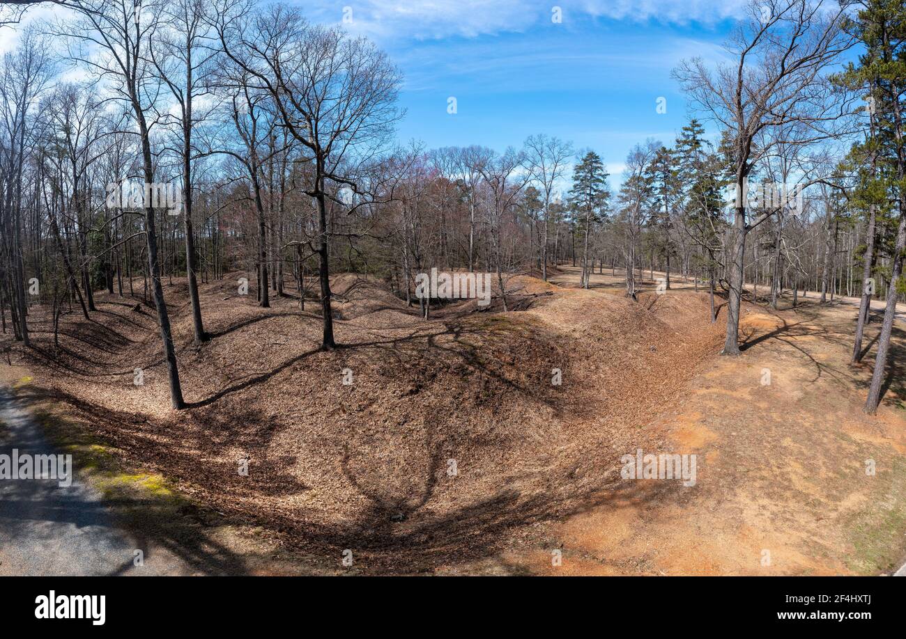 Aerial perspective view of Fort Johnson earthworks Richmond Virginia ...