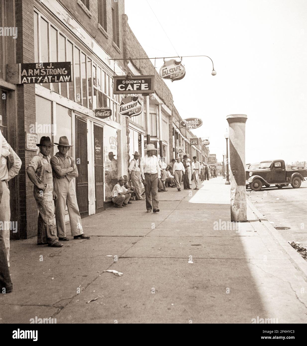 Main street during 1936 drought. Sallisaw, Sequoyah County, Oklahoma ...